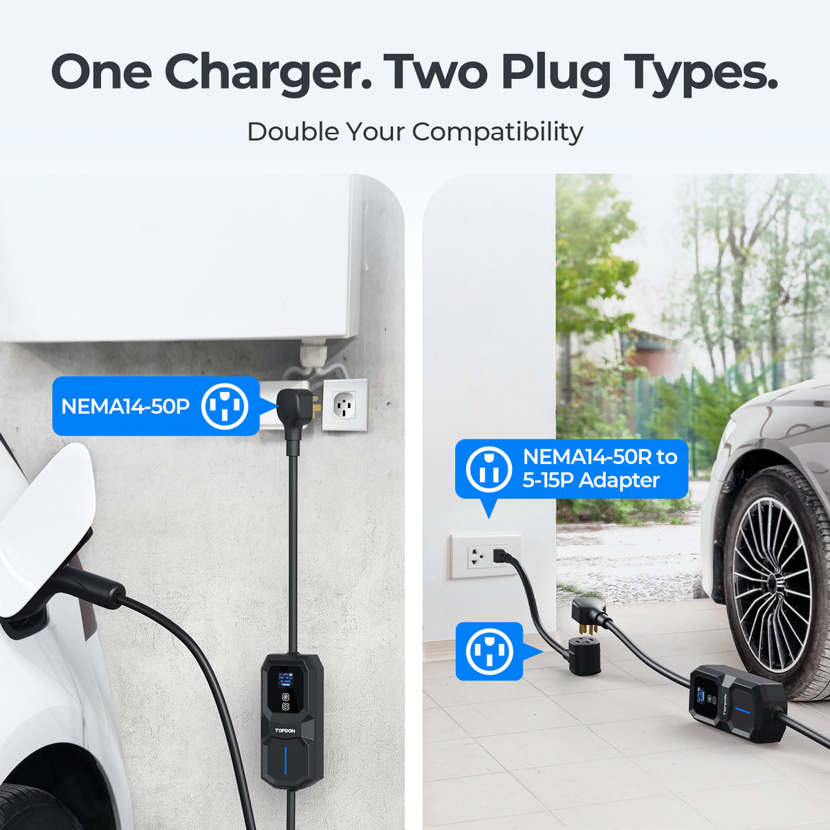 PulseQ AC Portable Level 2 EV Charger - TOPDON USA