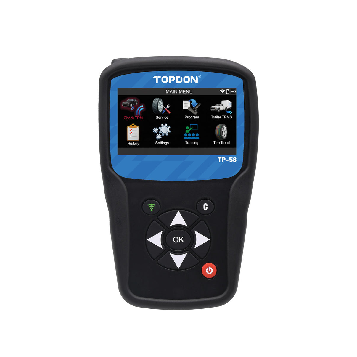 TP58 - Touchscreen Advanced TPMS Tool with OBDII, Wi-Fi, 5 Year Updates ...